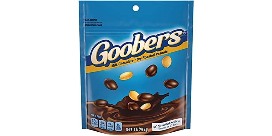 Goobers Milk Chocolate and Roasted Peanuts Candy, 8 Pack