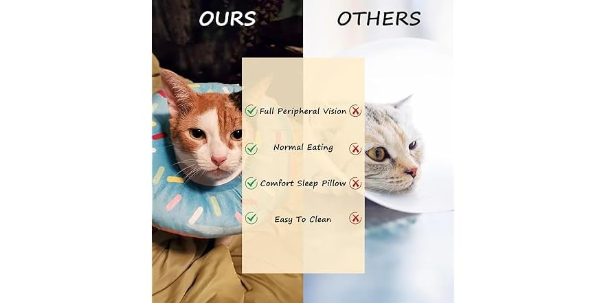 Footfox Cat Cone Donut Collar Soft