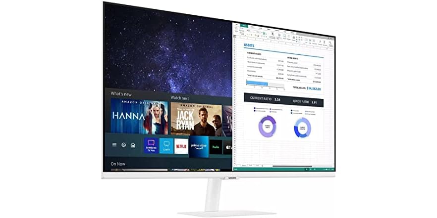 Samsung 32" White M5 FHD Smart Monitor