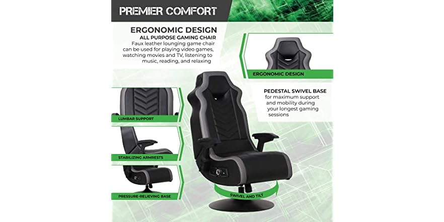 X Rocker Prism RGB 2.1 Pedestal Chair