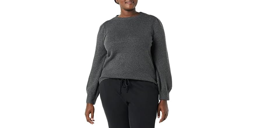 Amazon Essential Pleated Shoulder Sweater