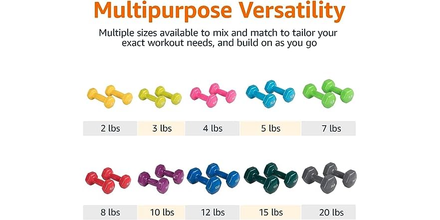 Amazon Basics Vinyl Hexagon Workout Dumb