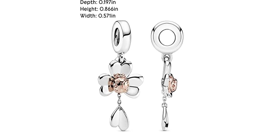 Pandora 787877 Pandora Clover & Ladybird PANDORA Rose (Open Box)