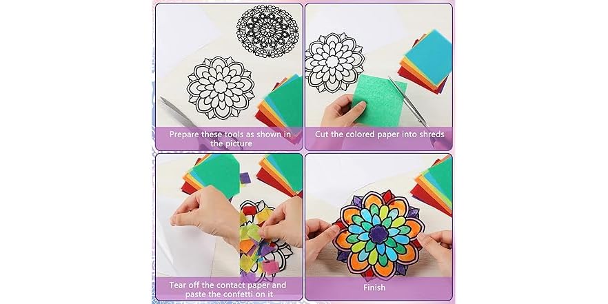 18 Pack DIY Stained Glass Window Kits