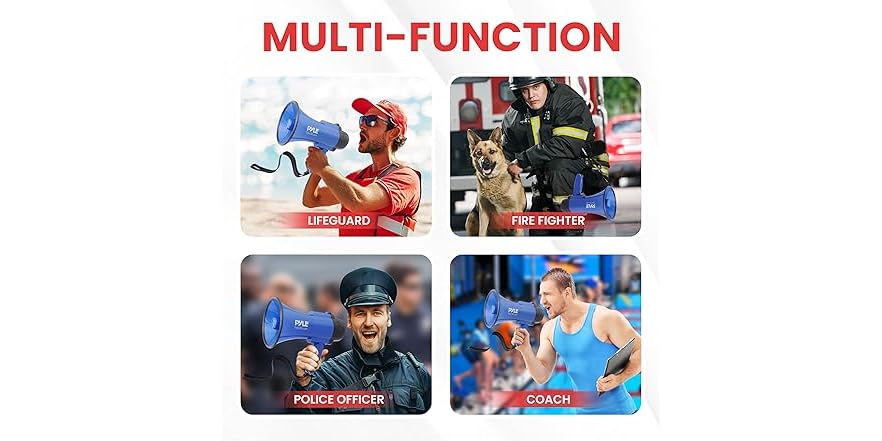 Pyle Compact Battery-Operated Megaphone