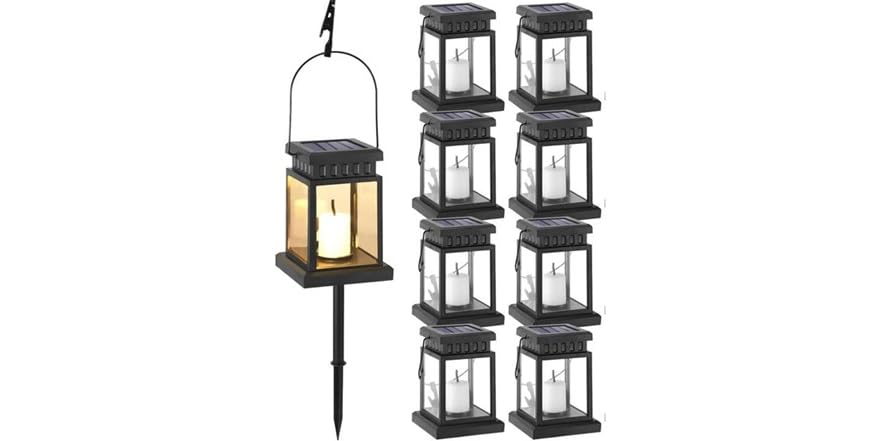 Hakol 8PK GARDEN HANGING CANDLE LIGHTS