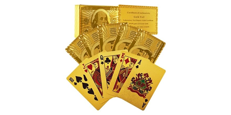 Set of 2 - 24k Gold Playing Cards