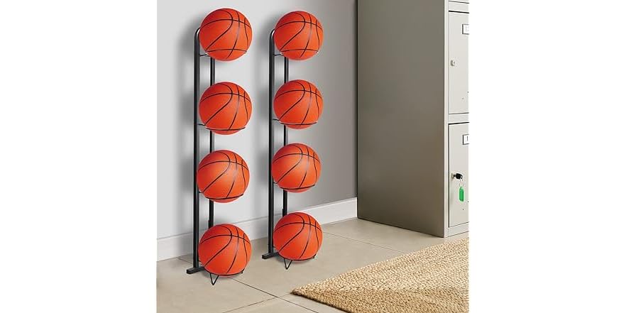4 Tier Vertical Sports Ball Rack