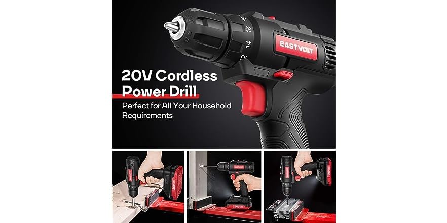 Eastvolt 20V Max Drill Driver Kit & Home Tool Kit