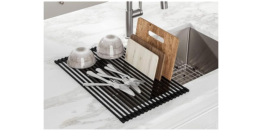 Kraus Over-Sink Roll-Up Dish Drying Rack