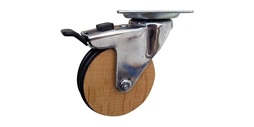 WOOD 3" CSTR W/BRAKE