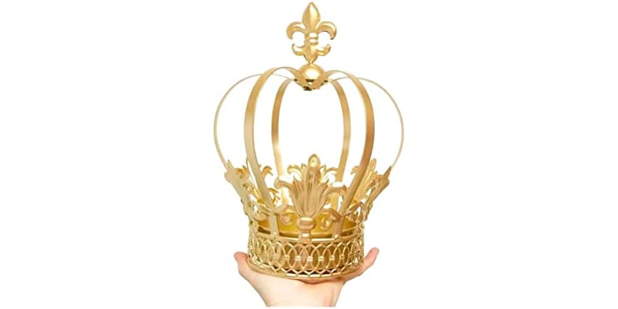 AnnaKJewels Gold Crown, 12.5" Tall