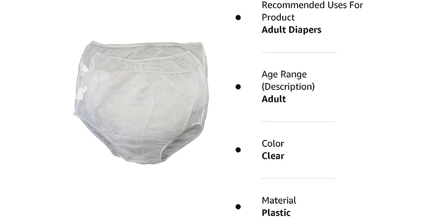 Vinyl Waterproof Incontinence Underpants, 3 Pairs