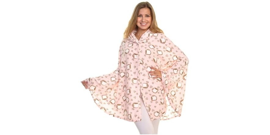Cozy Fleece Hooded Wearable Blanket