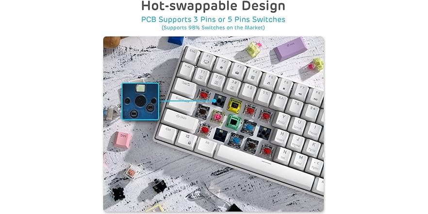 RK Wireless Hot-Swappable 90% Mechanical Keyboard (Open Box)