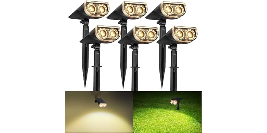 Consciot Solar Spotlights 6pk Warm White