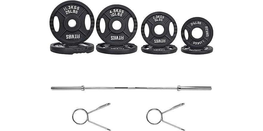 Signature Fitness Cast Iron 130LB Set