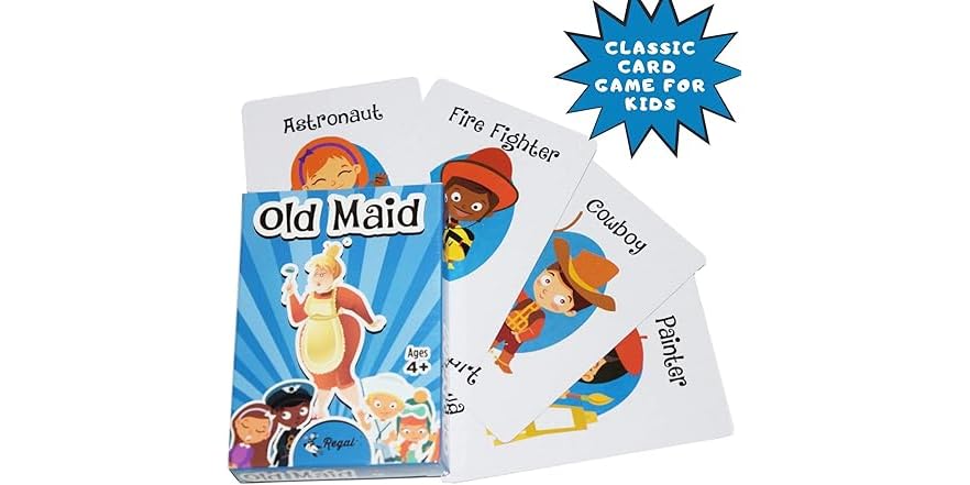Regal Games Old Maid Card Games for Kids Ages 4 5 6 7 8+