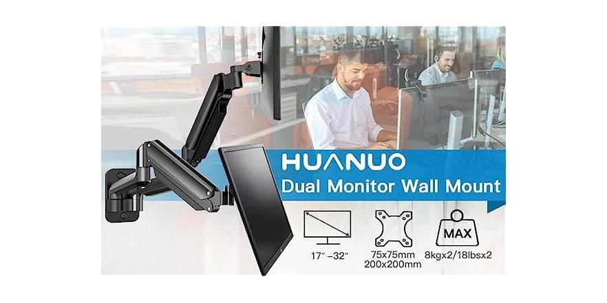 Monitor Wall Mount, Dual Monitor Stand