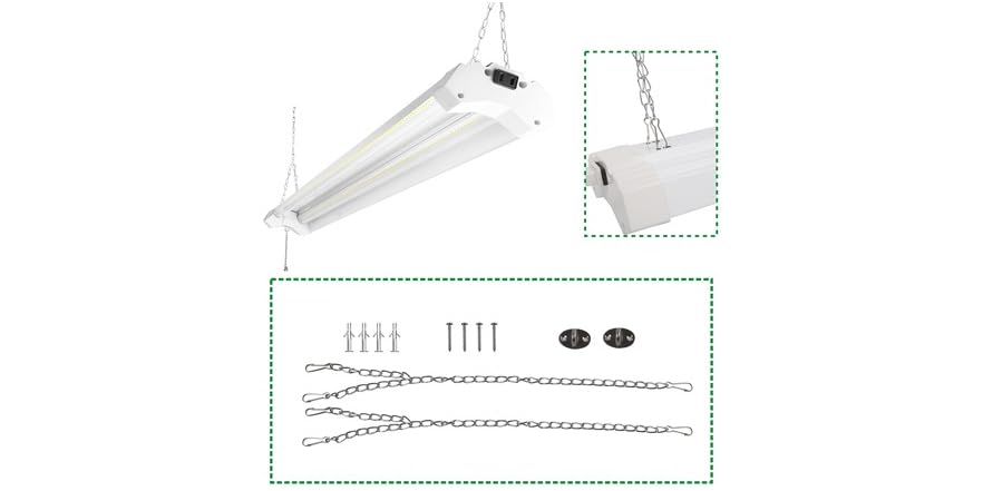 Hykolity 4ft 40w led shop garage hanging light fixture