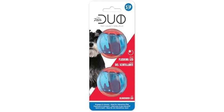 ZEUS Duo Balls with LED, Interactive Dog