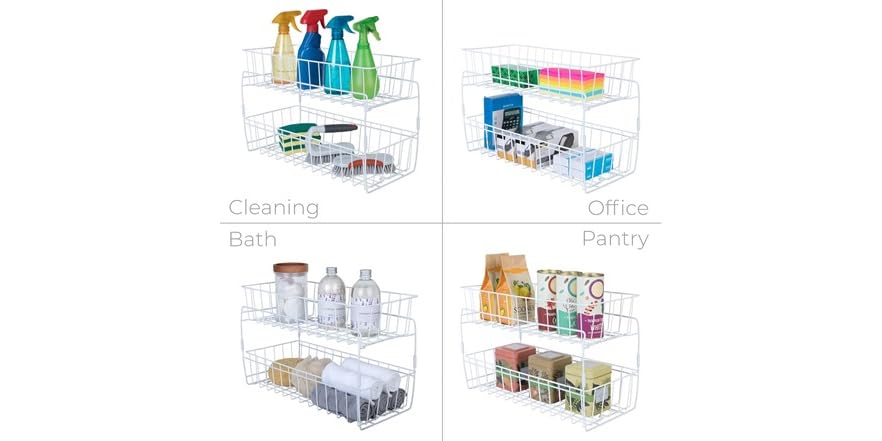 Smart Design 2-Tier Stackable Baskets