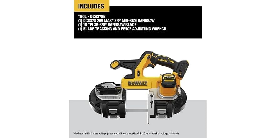 DEWALT DCS378B 20V MAX XR Bandsaw