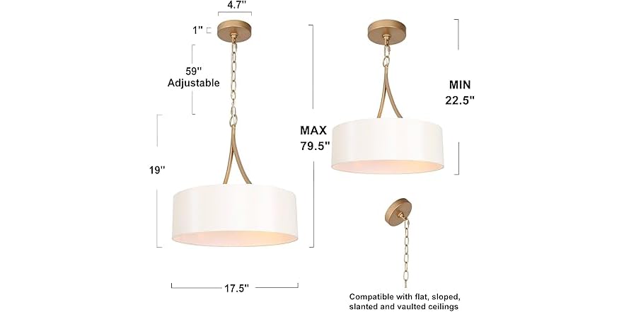 KSANA Drum Pendant Chandelier (Open Box)