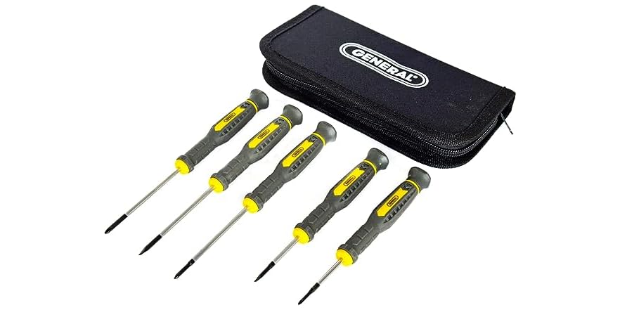 General Tools 5 Piece Precision Screwdriver Set