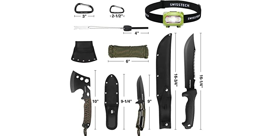 Swiss+Tech Hatchet Machete with Sheath