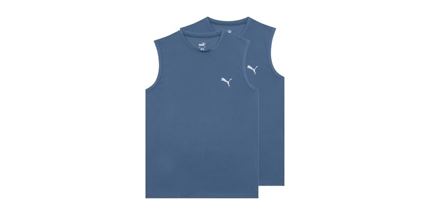 PUMA Men's 2 Pack Mesh Muscle Tee