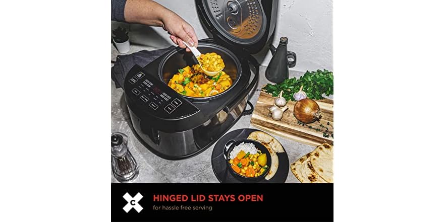 CRUX 20 Cup Induction Multi-Cooker, Black