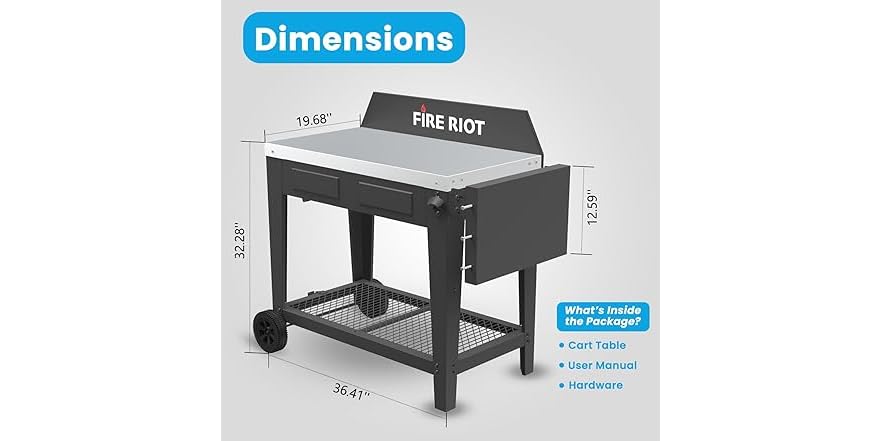 Fire Riot Portable Outdoor Grill Table