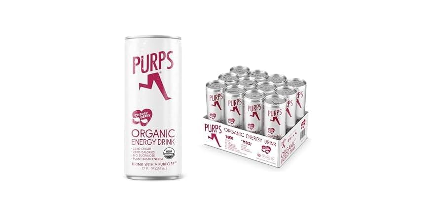 Purps Organic Energy Drinks 12 Pack