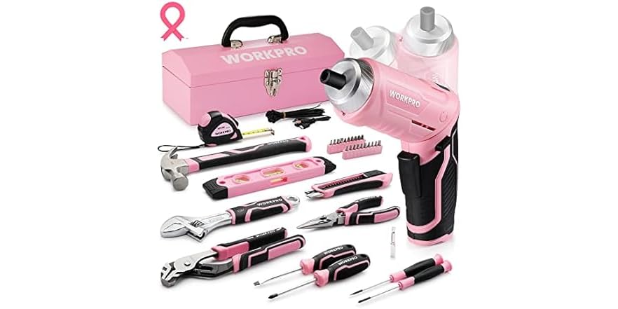 WORKPRO WORKPRO 75-Piece Pink Tools Set