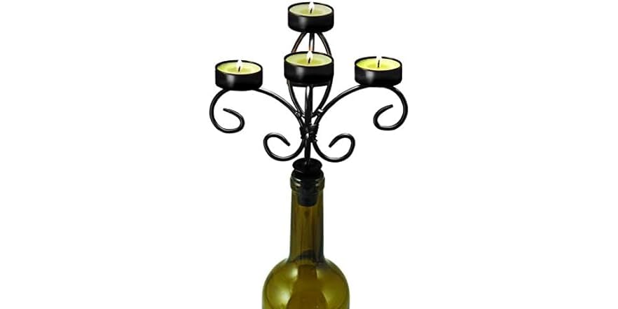 Boulevard Wine Bottle Candelabra, Black
