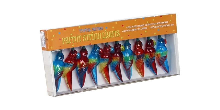 Parrot String Lights; 10 Count 8'L