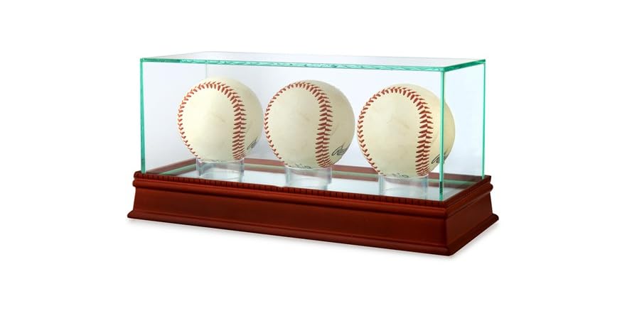 Triple Baseball Glass Case