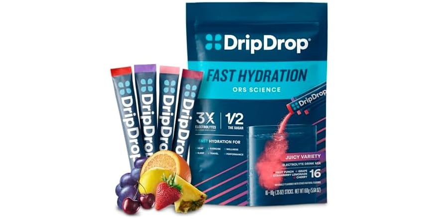 DripDrop Hydration Packets - Juicy Variety Pack