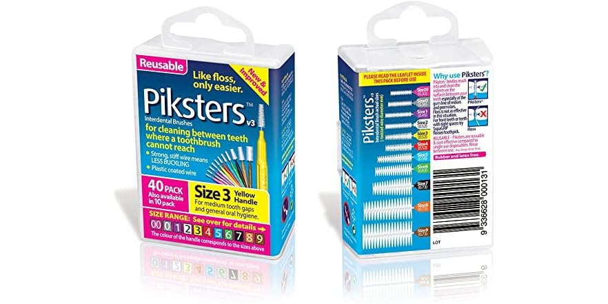 Piksters Interdental Brushes 40 Pack