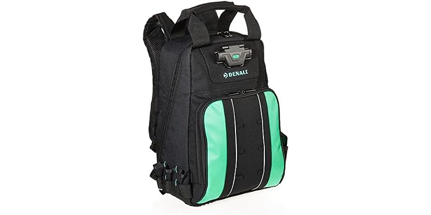Amazon Brand - Denali Lighted Tool Bag, 55 Pockets