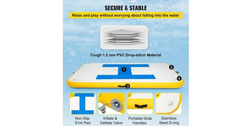 VEVOR Inflatable Dock Floating Platform