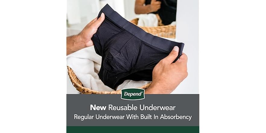 Depend Washable Adult Incontinence Underwear for Men