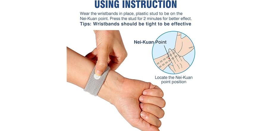 Nausea Motion Sickness Bands 4 Pairs