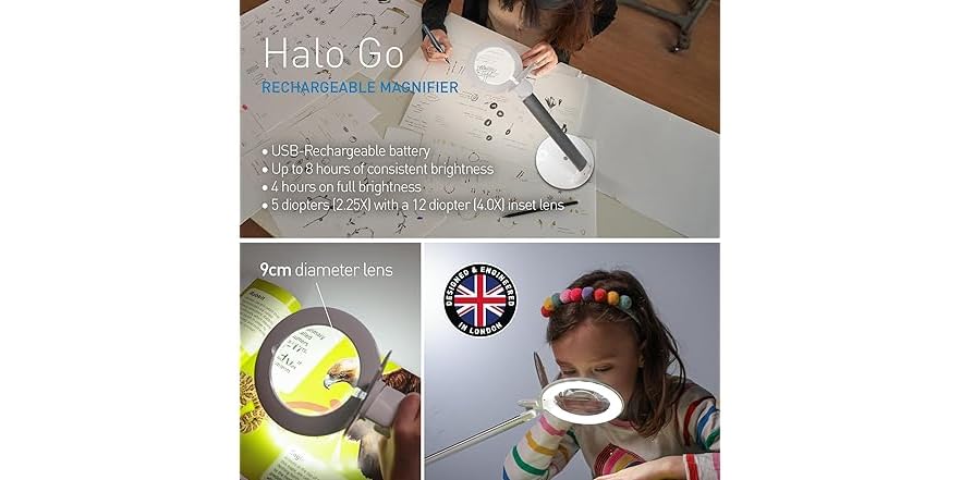 Daylight Company Halo Go Magnifier Lamp