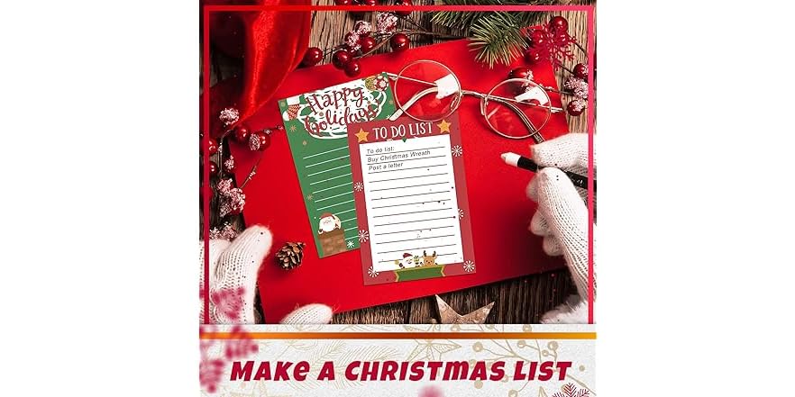 24 PC Christmas to Do List Notepad