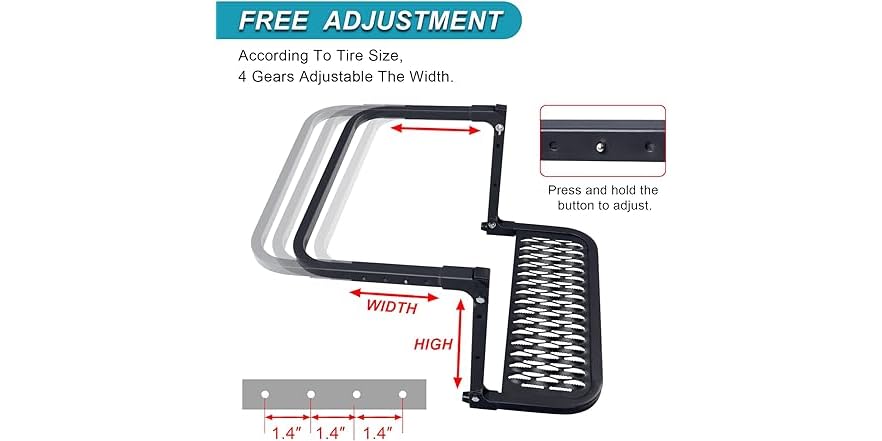 Folding Heavy Duty Tire Steps for Truck, SUV & RVs