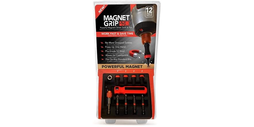 Magnet Grip Pro 12-Piece Magnetic Drill Bit Set