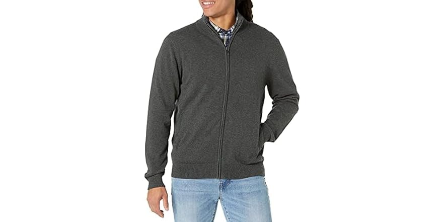 Amazon Men's Full-Zip Cotton Sweater