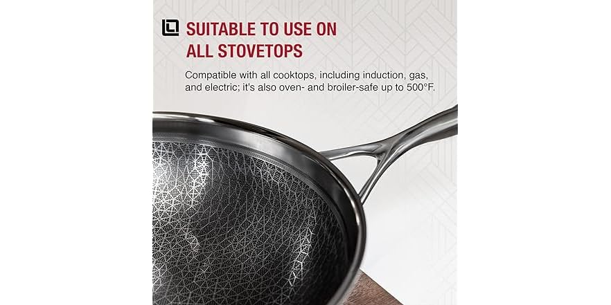 DiamondClad 12-inch Hybrid Nonstick Wok (Open Box)